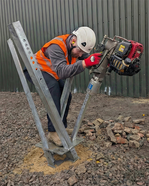 Hand Install Steel Foundations