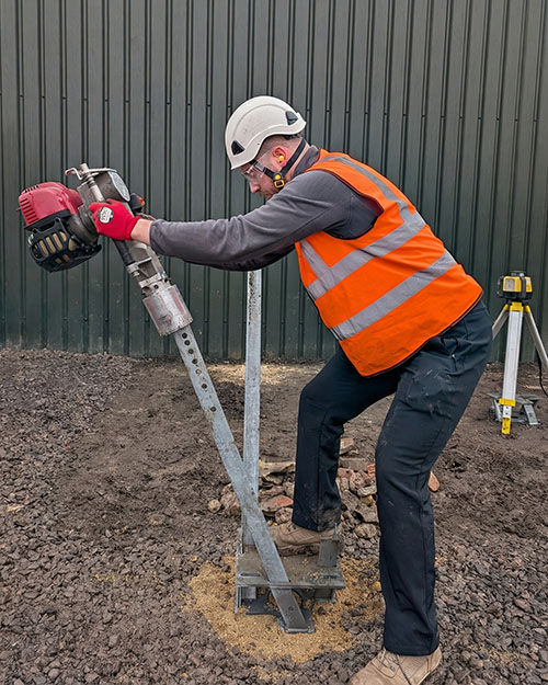 Hand Install Steel Foundations